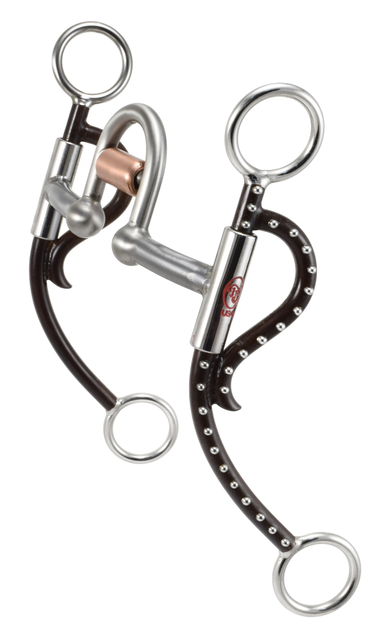 Longhorn Silverado with Roller Brown Dots – Tom Balding Bits & Spurs