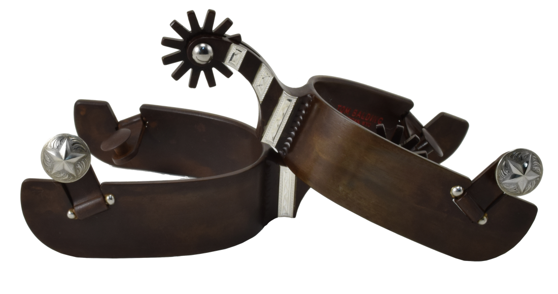 Spur #73 Silver Bars With Brown Finish – Tom Balding Bits & Spurs