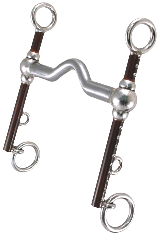 Polo Pelham with Low Port Brown Stainless Dots – Tom Balding Bits & Spurs