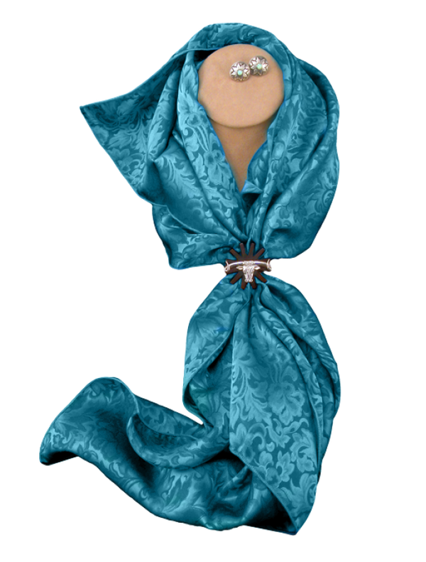Wild Rag Teal Jacquard Scarf – Tom Balding Bits & Spurs